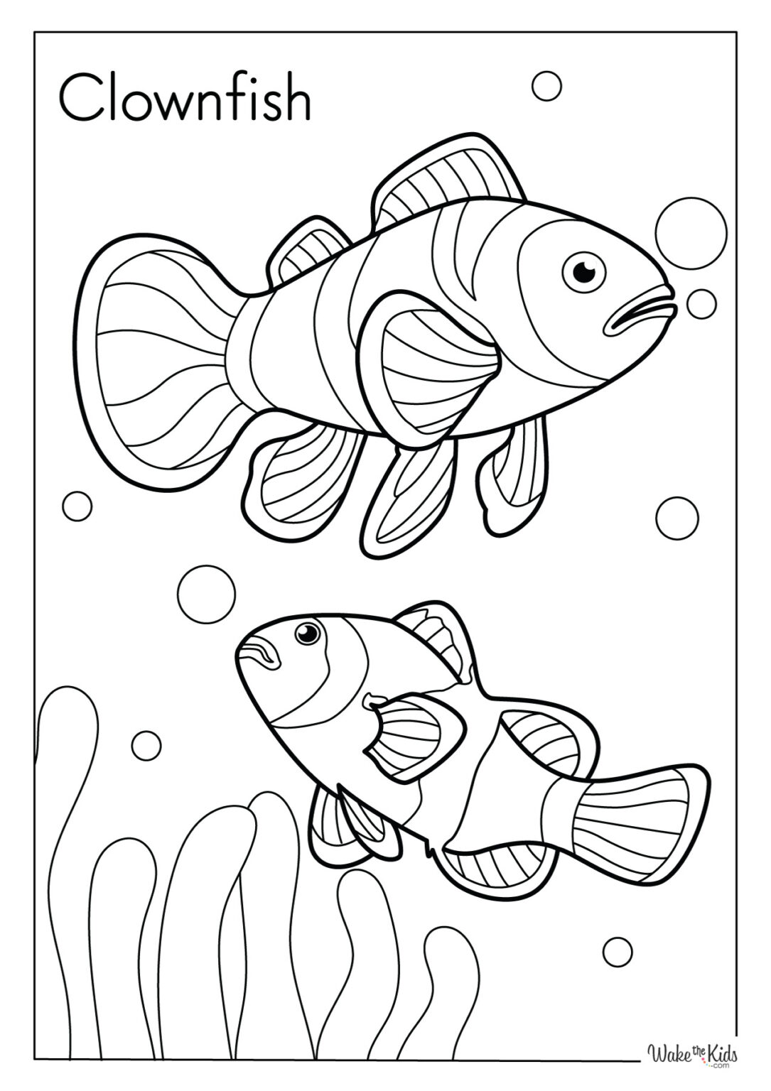 Clownfish Coloring Pages (Free Printable PDFs) | WakeTheKids