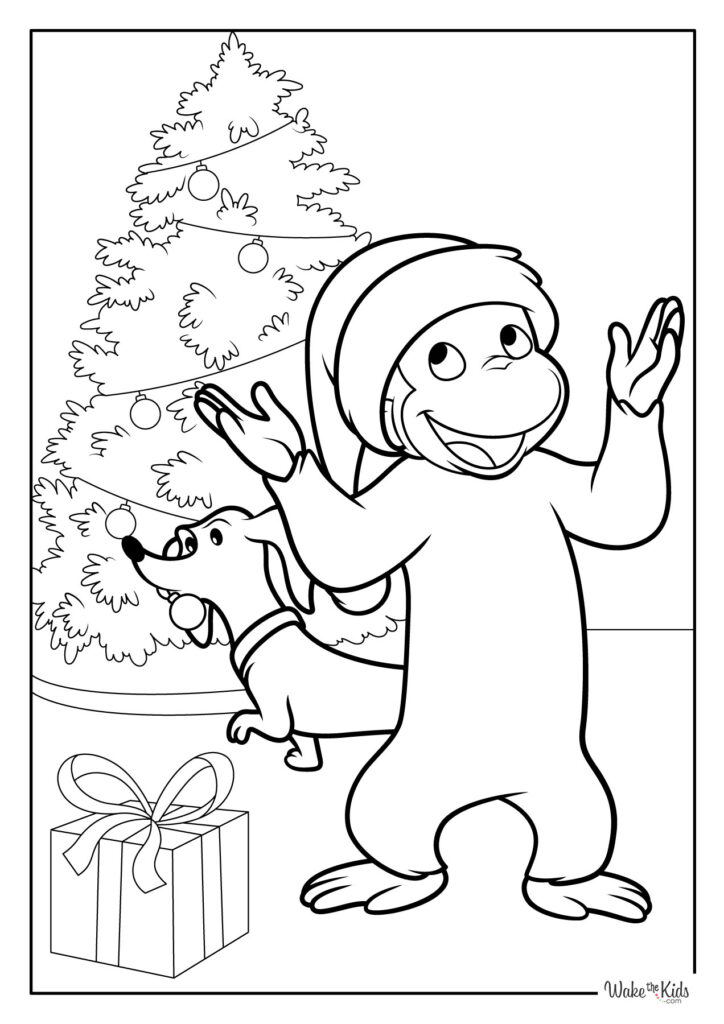 Curious George Coloring Pages (Free Printable PDFs) | WakeTheKids