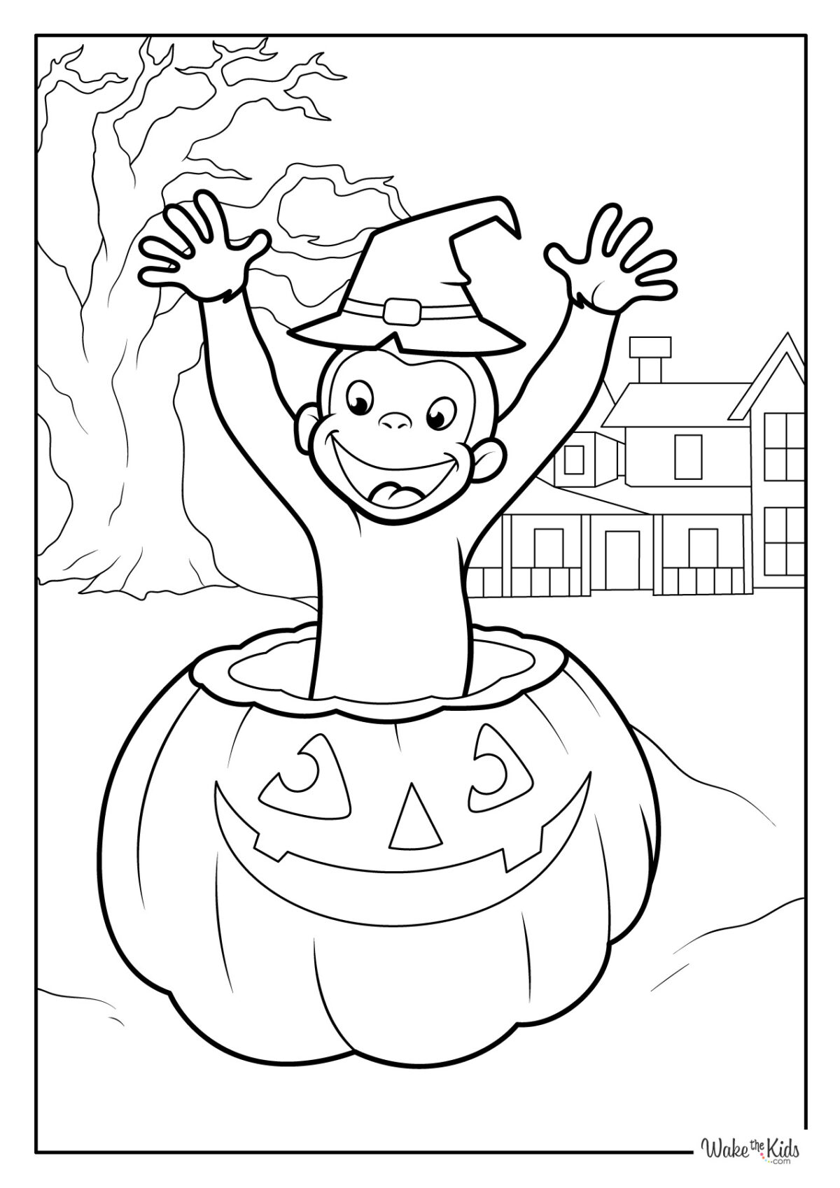 Curious George Coloring Pages (Free Printable PDFs) | WakeTheKids