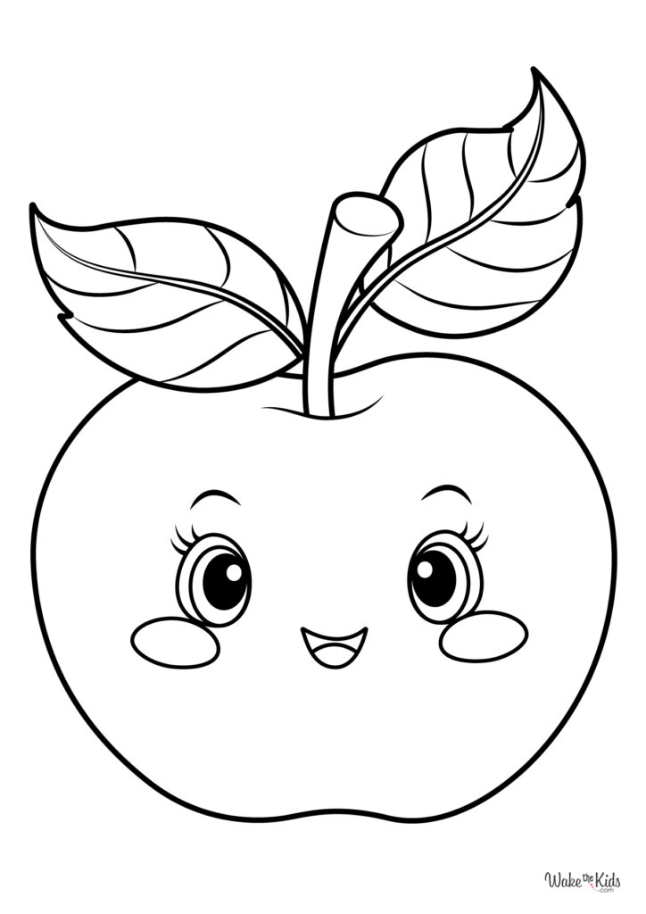 Apple Coloring Pages (Free Printable PDFs) | WakeTheKids