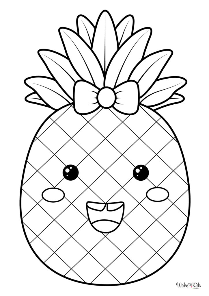 Pineapple Coloring Pages (Free Printable PDFs) | WakeTheKids