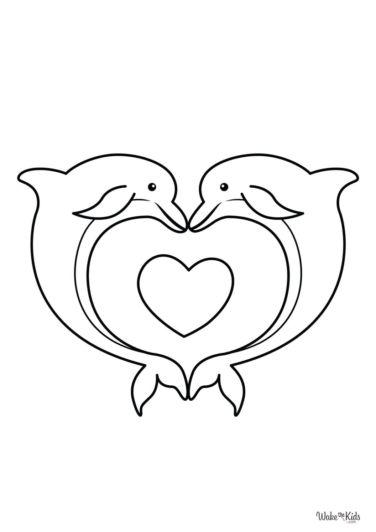 Dolphin Coloring Pages (Free Printable PDFs) | WakeTheKids