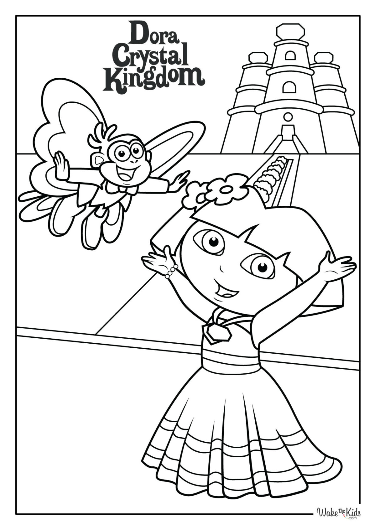 Dora the Explorer Coloring Pages (Free Printable PDFs) | WakeTheKids
