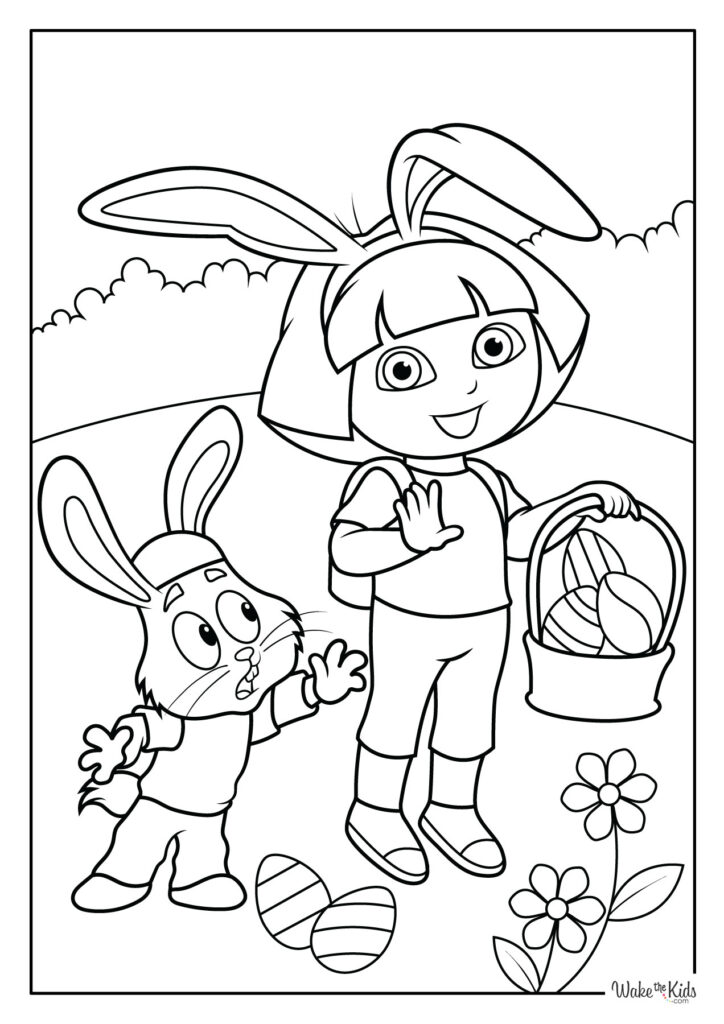 Dora the Explorer Coloring Pages (Free Printable PDFs) | WakeTheKids