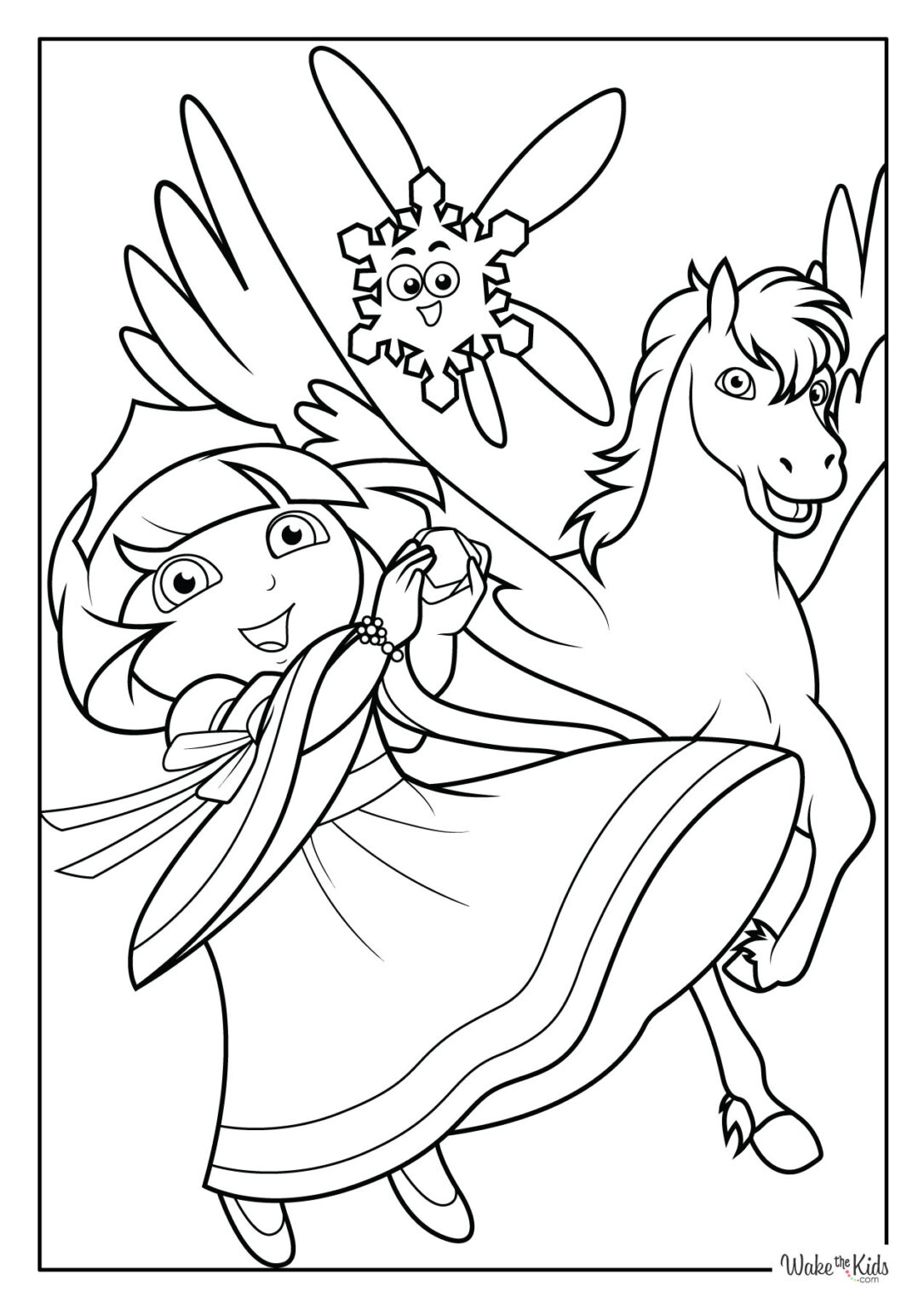 Dora the Explorer Coloring Pages (Free Printable PDFs) | WakeTheKids