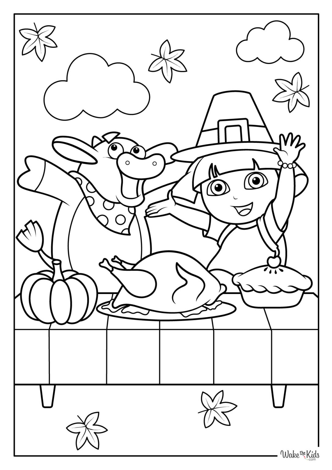 Dora the Explorer Coloring Pages (Free Printable PDFs) | WakeTheKids