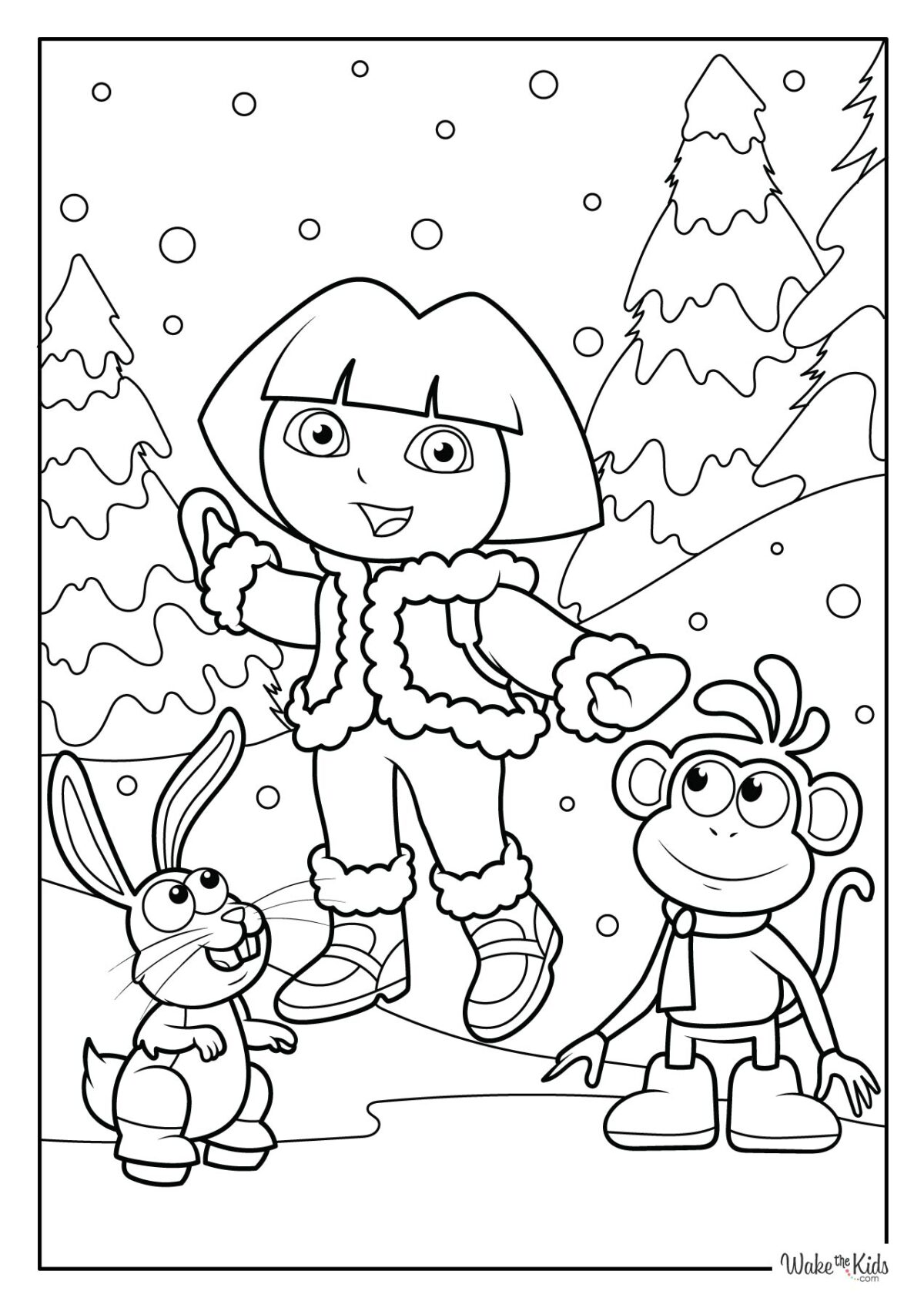 Dora the Explorer Coloring Pages (Free Printable PDFs) | WakeTheKids