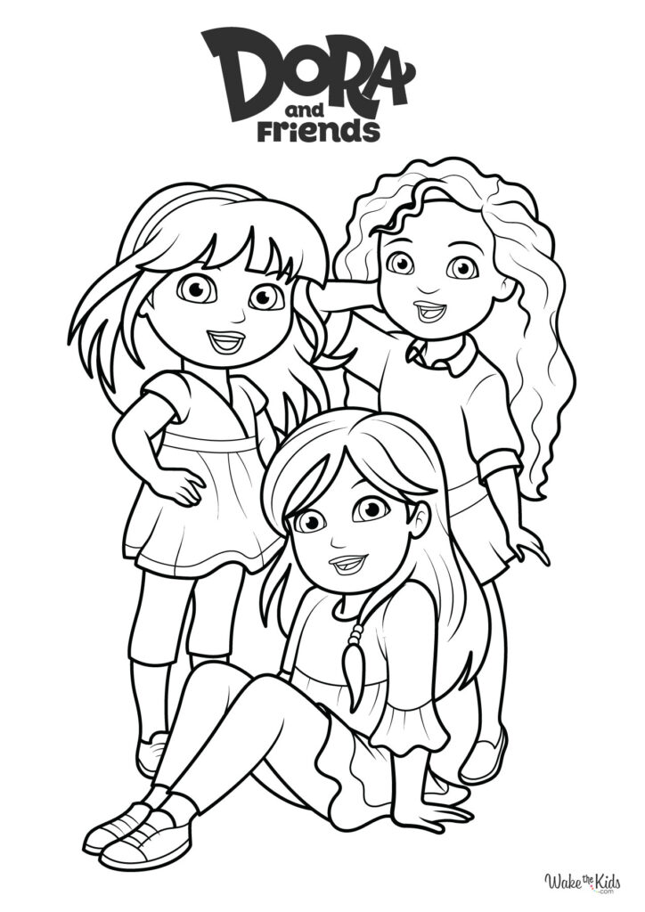 Dora the Explorer Coloring Pages (Free Printable PDFs) | WakeTheKids
