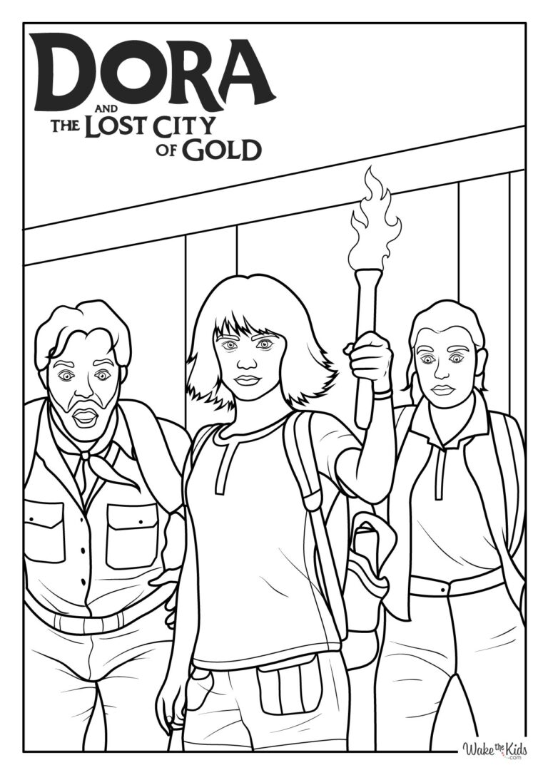 Dora the Explorer Coloring Pages (Free Printable PDFs) | WakeTheKids