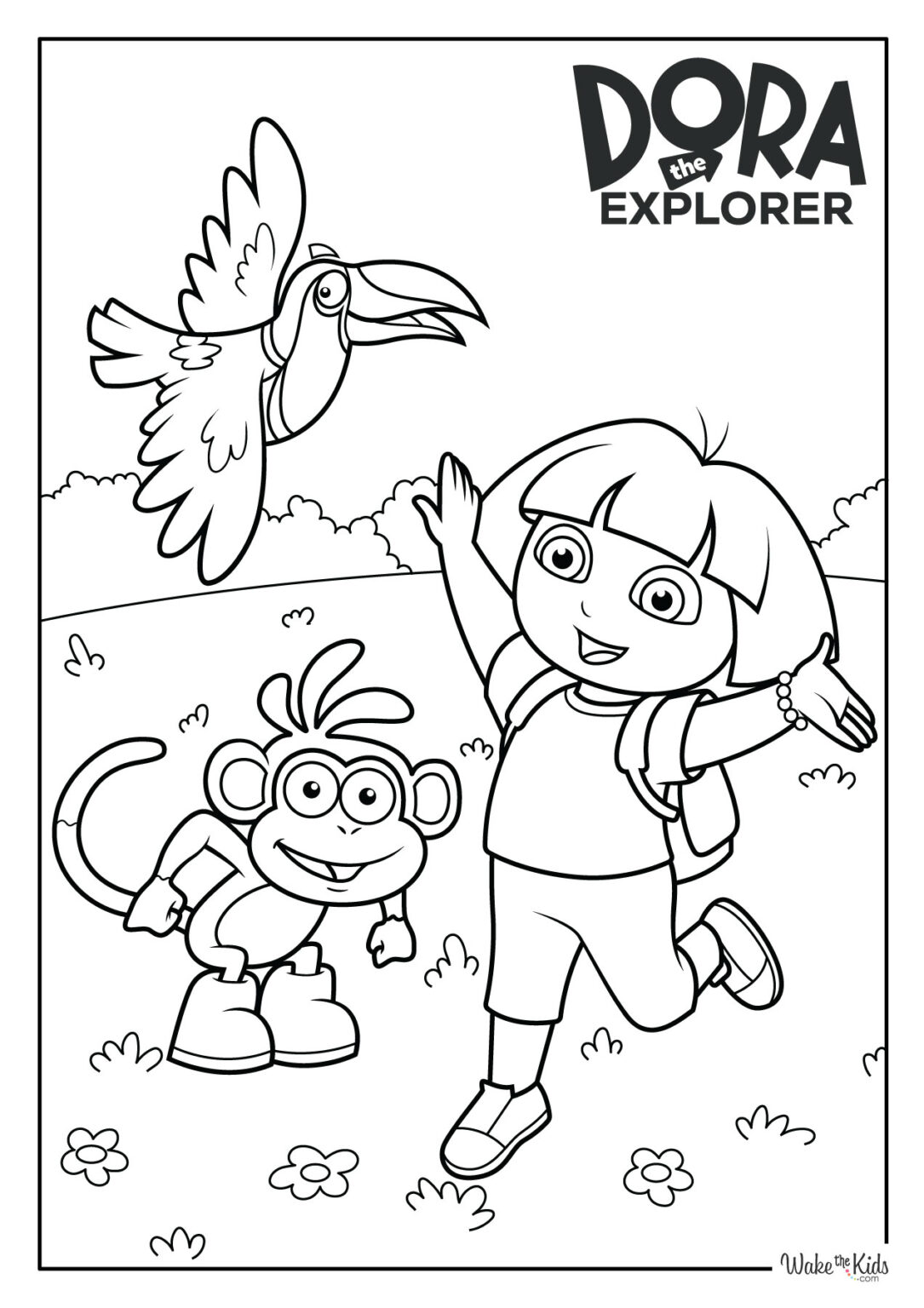 Dora the Explorer Coloring Pages (Free Printable PDFs) | WakeTheKids