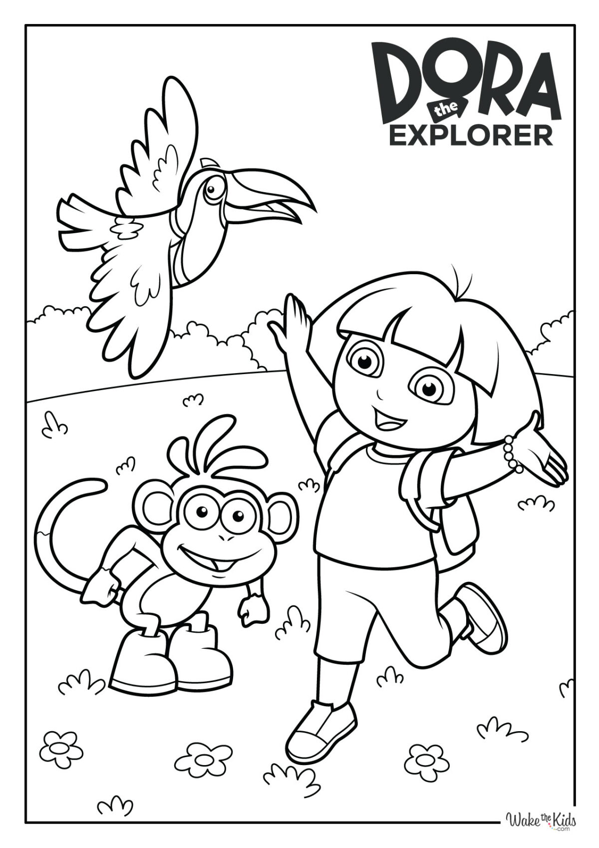 Dora the Explorer Coloring Pages (Free Printable PDFs) | WakeTheKids