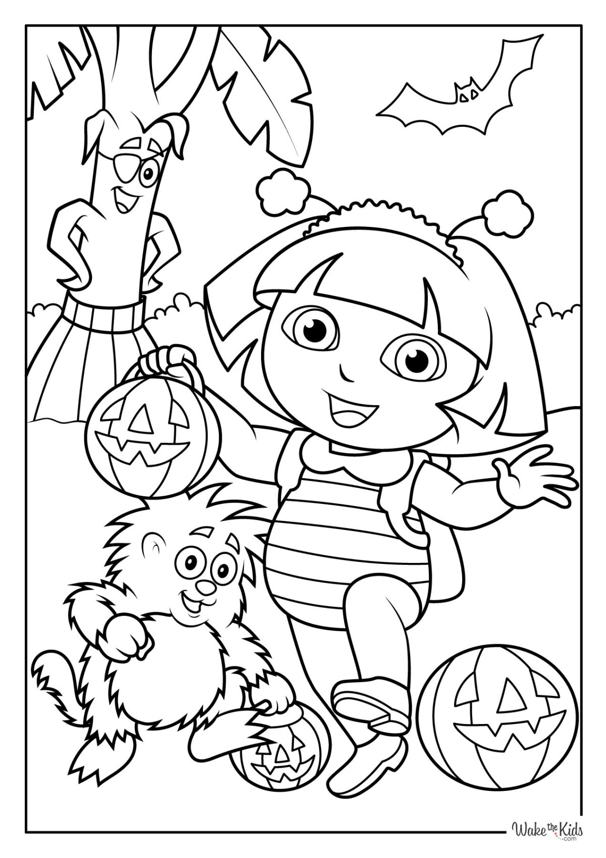 Dora the Explorer Coloring Pages (Free Printable PDFs) | WakeTheKids