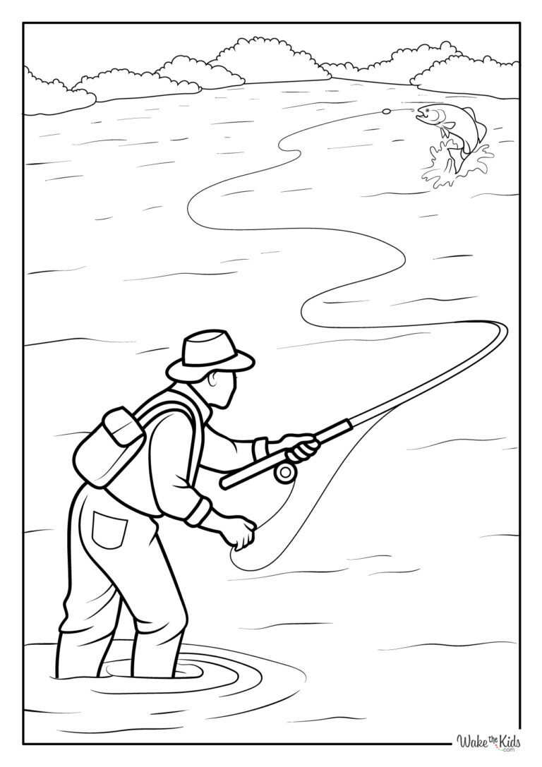 Fishing Coloring Pages (Free Printable PDFs) | WakeTheKids