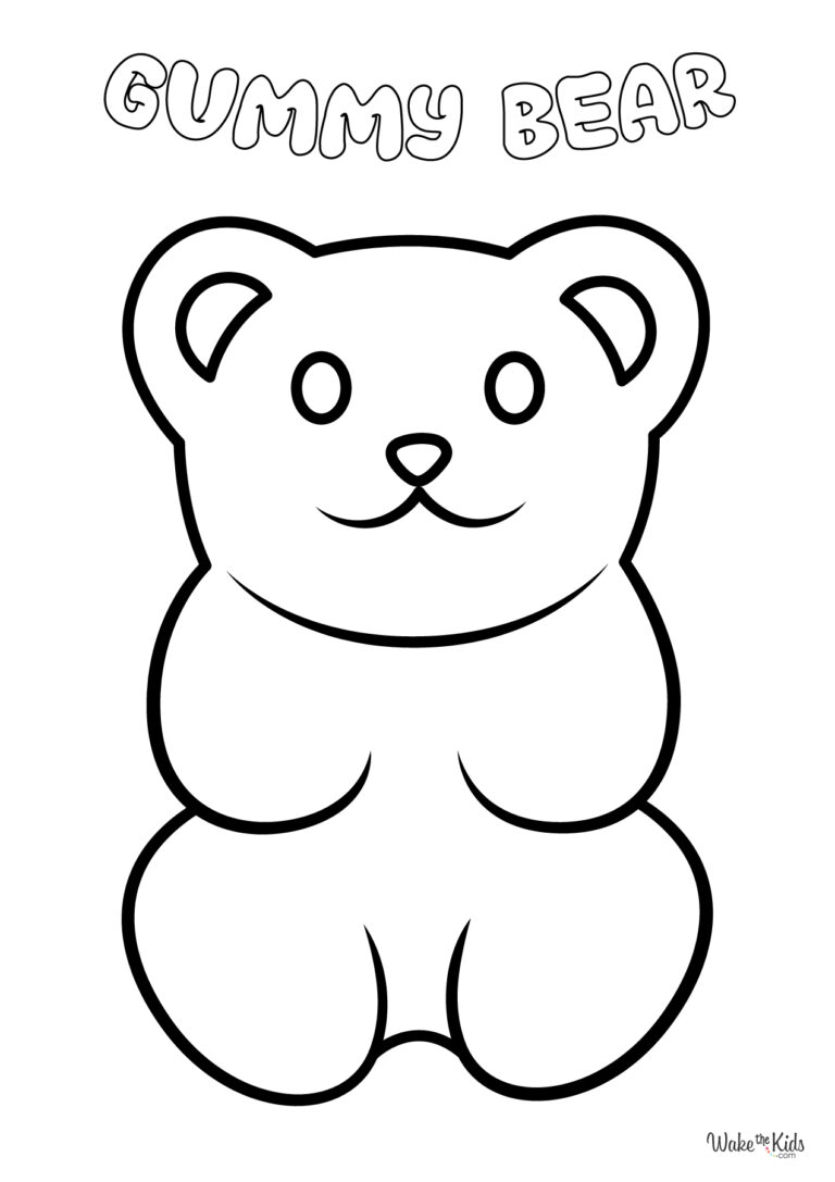 Gummy Bear Coloring Pages (Free Printable PDFs) | WakeTheKids