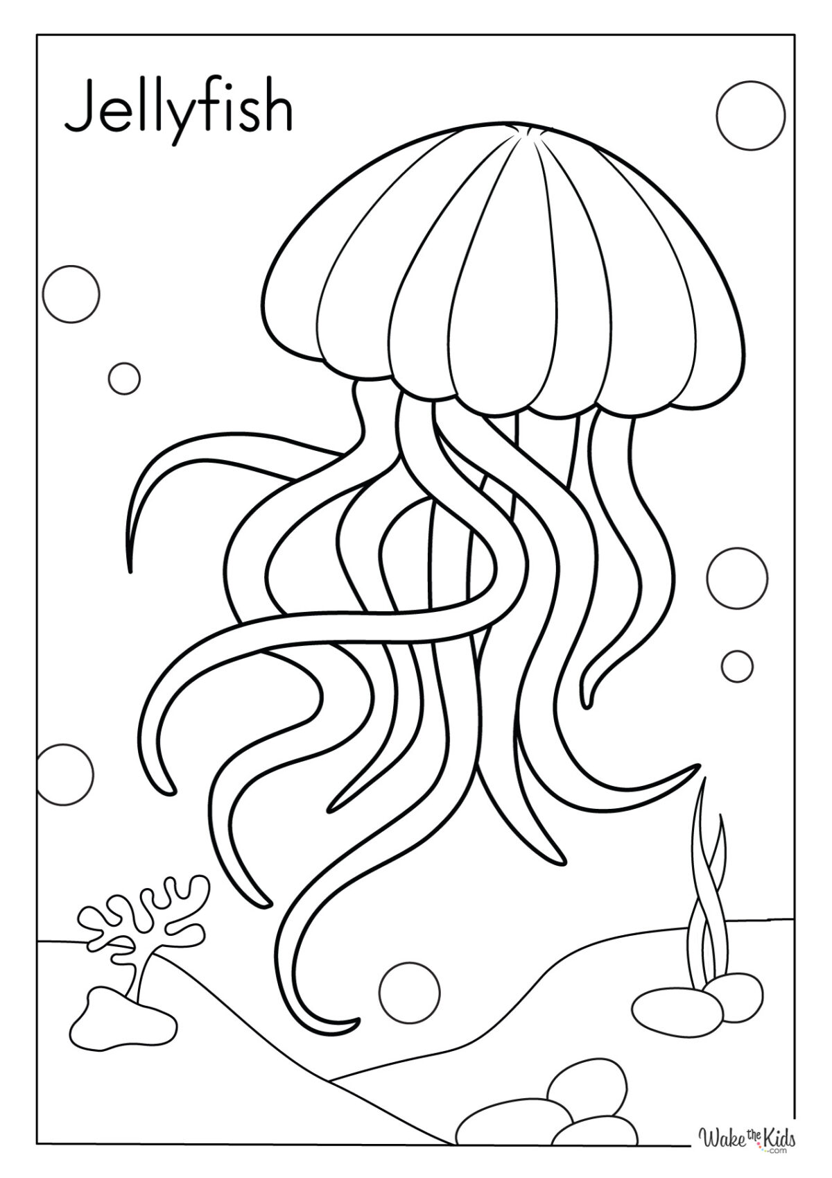 Jellyfish Coloring Pages (Free Printable PDFs) | WakeTheKids