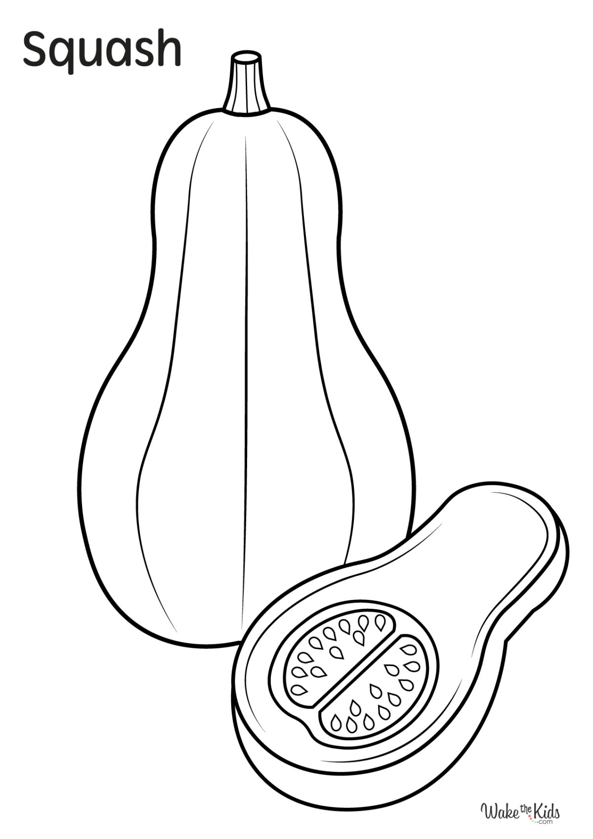 Squash Coloring Pages (Free Printable PDFs) | WakeTheKids