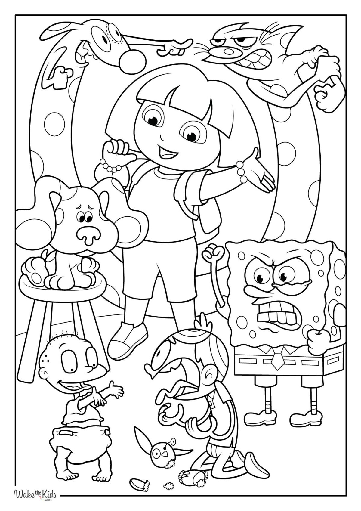 Nickelodeon Coloring Pages (Free Printable PDFs) | WakeTheKids