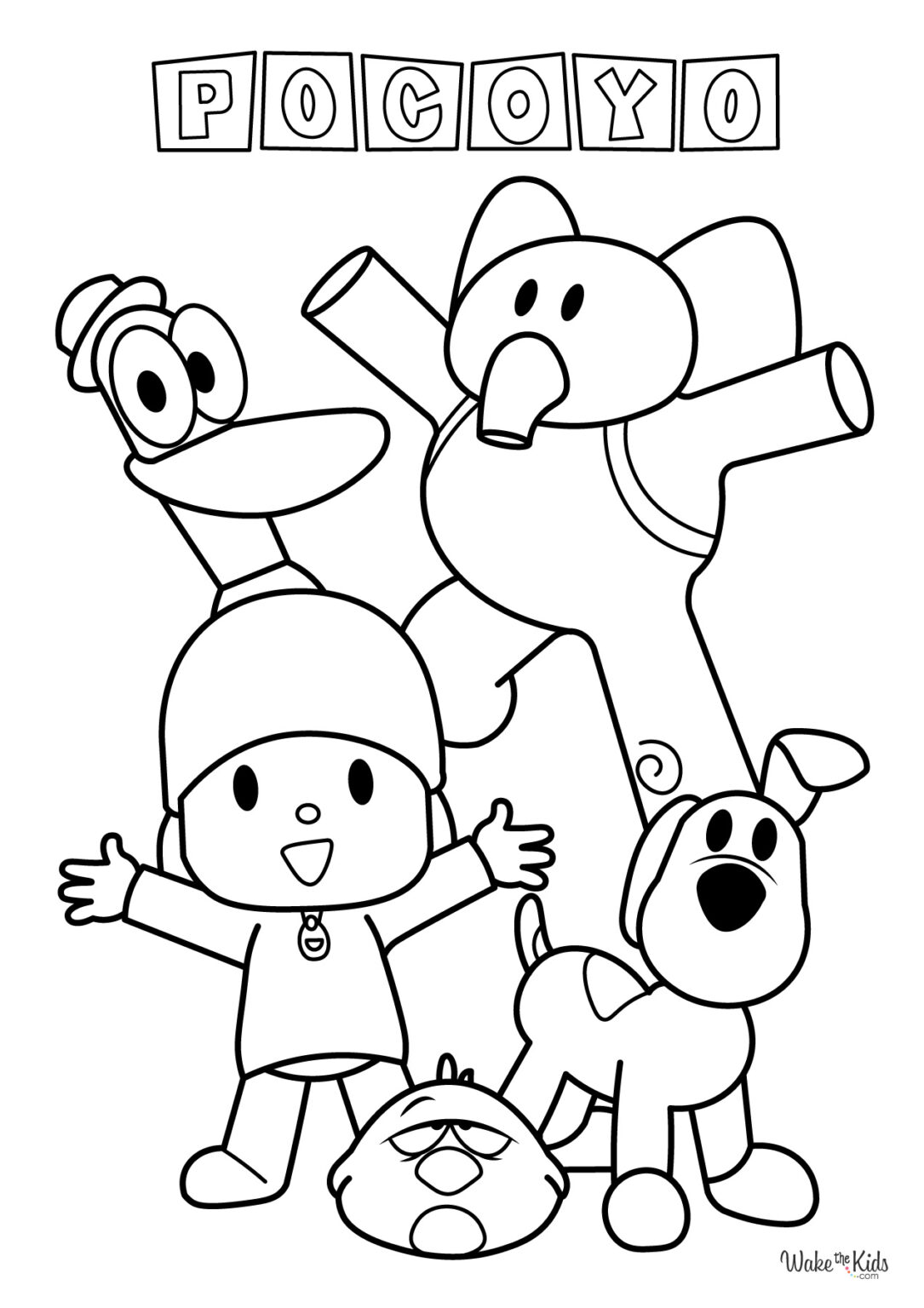Pocoyo Coloring Pages Free Printable Pdfs Wakethekids