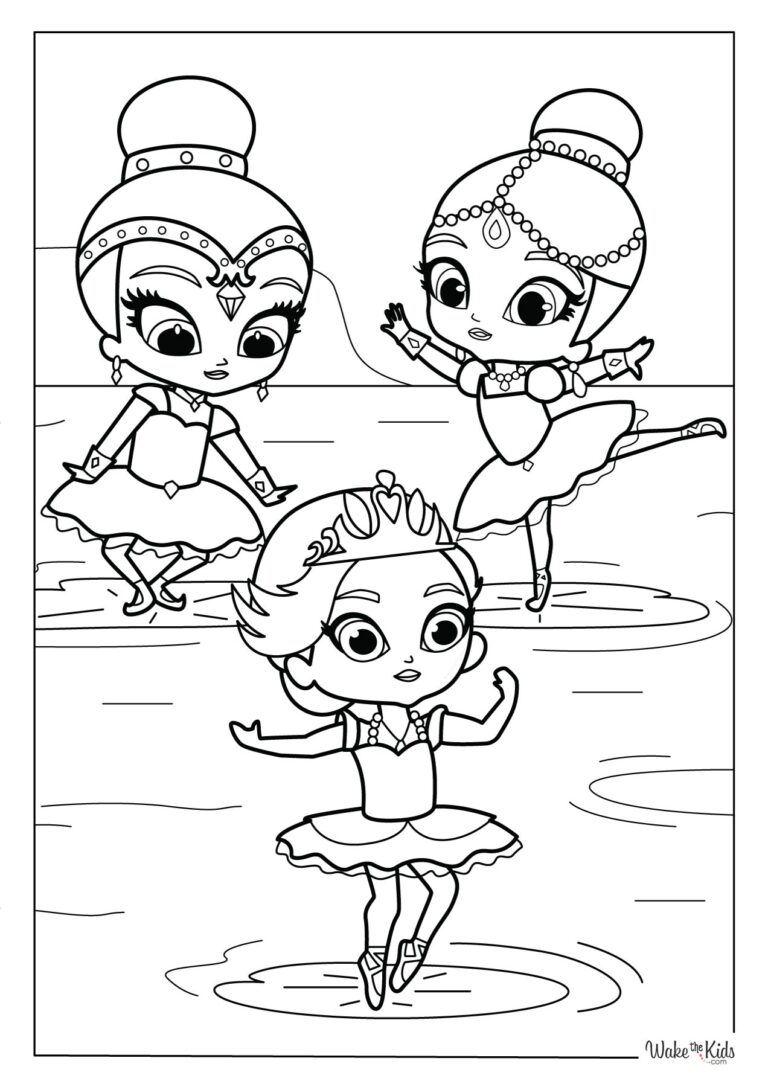 Shimmer and Shine Coloring Pages (Free Printable PDFs) | WakeTheKids