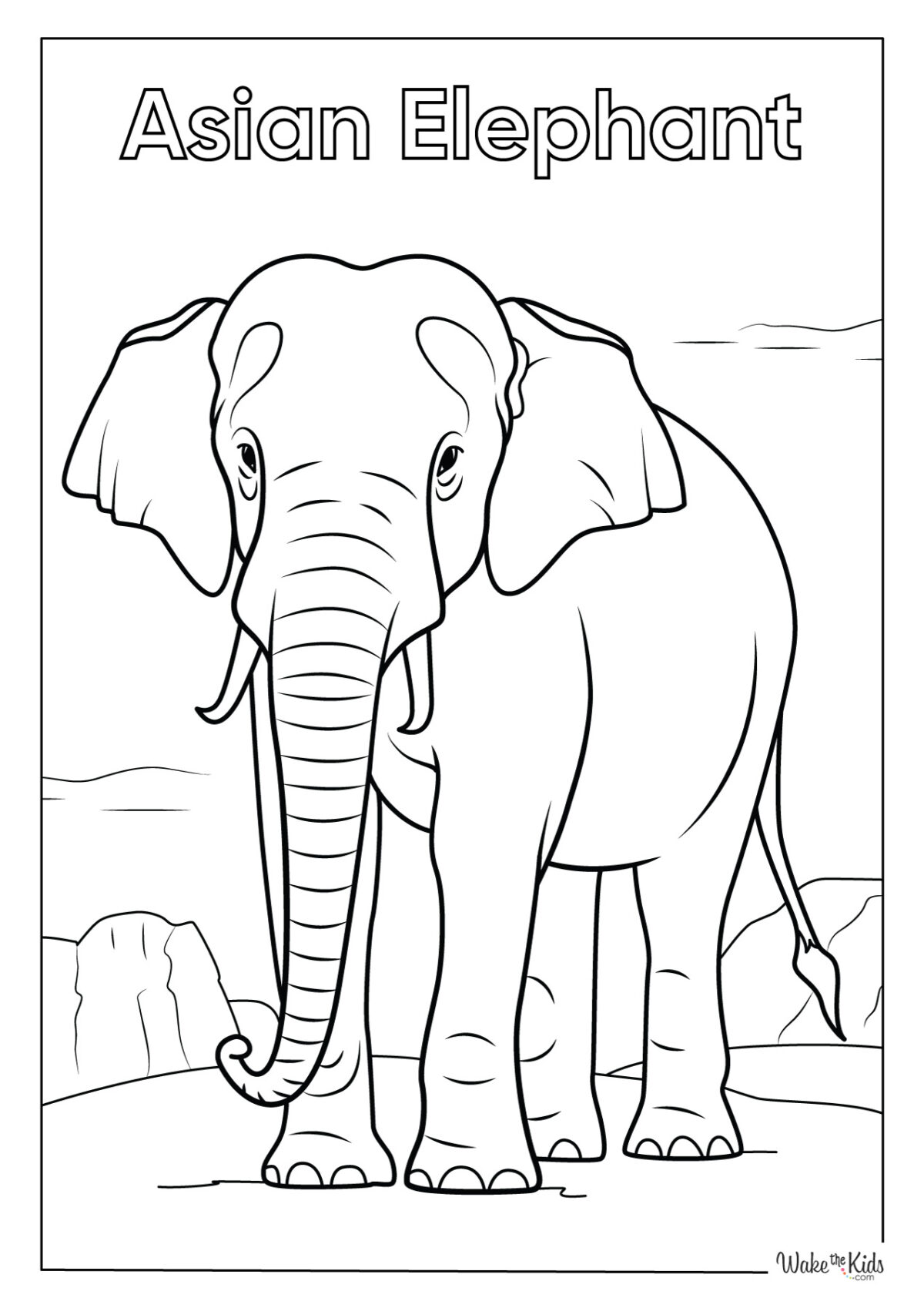 Elephant Coloring Pages (Free Printable PDFs) | WakeTheKids