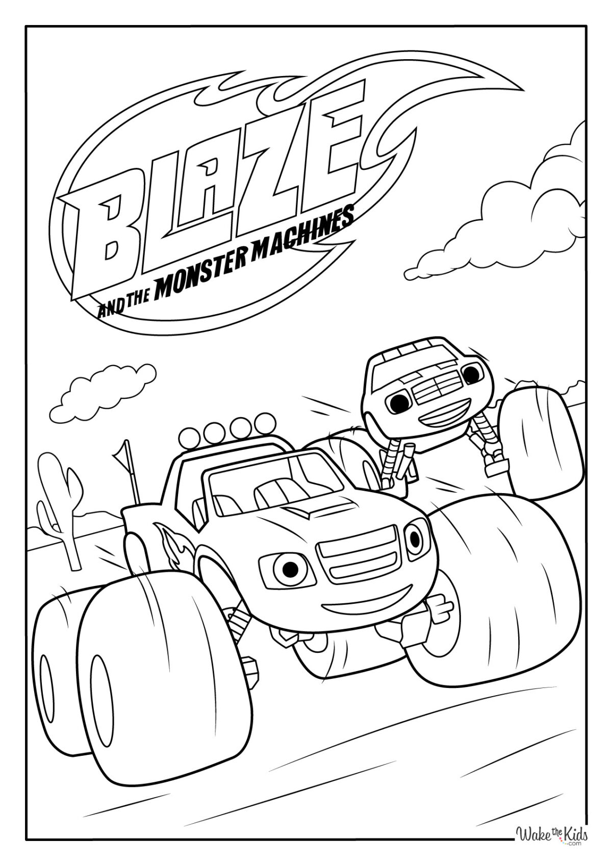 Blaze and the Monster Machines Coloring Pages (Free Printable PDFs ...