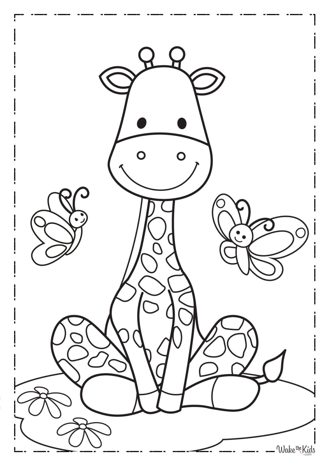 Giraffe Coloring Pages (Free Printable PDFs) | WakeTheKids