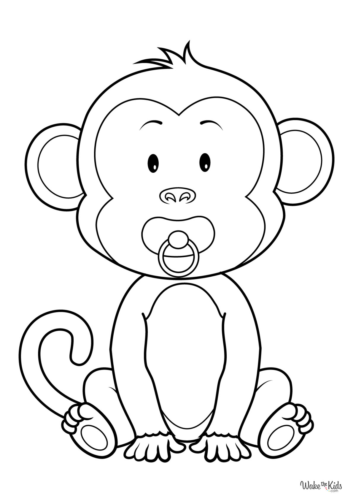 Monkey Coloring Pages (Free Printable PDFs) | WakeTheKids