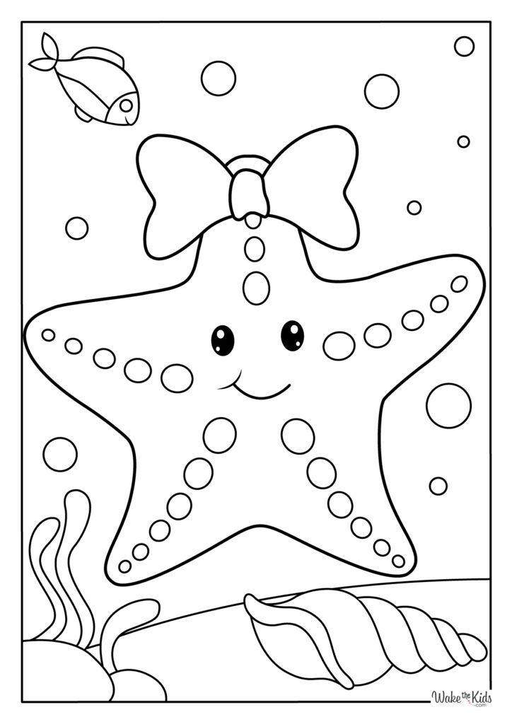 Starfish Coloring Pages (Free Printable PDFs) | WakeTheKids