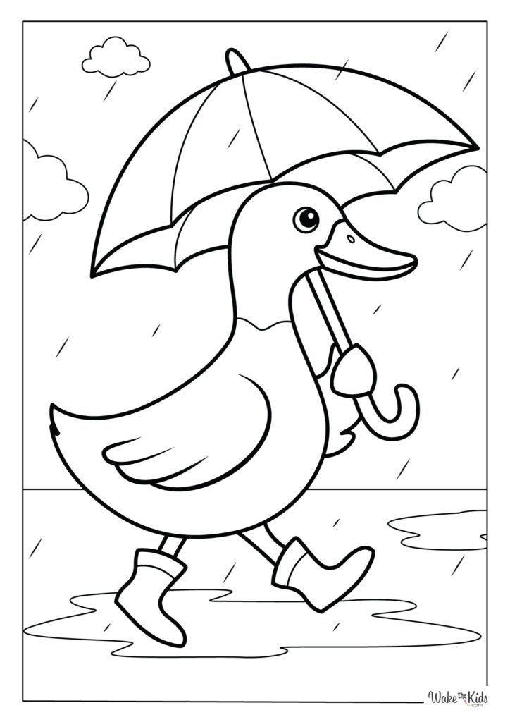 Duck Coloring Pages (Free Printable PDFs) | WakeTheKids