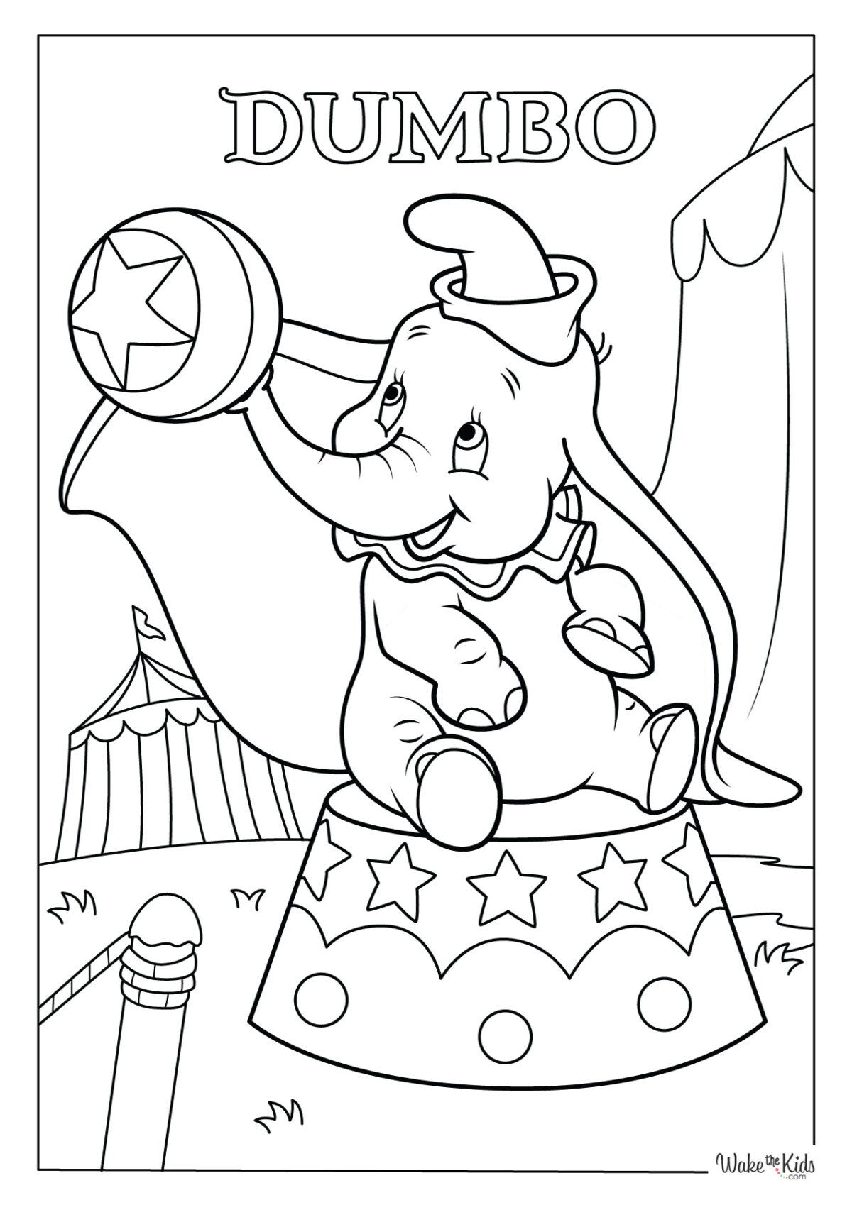 Dumbo Coloring Pages (Free Printable PDFs) | WakeTheKids