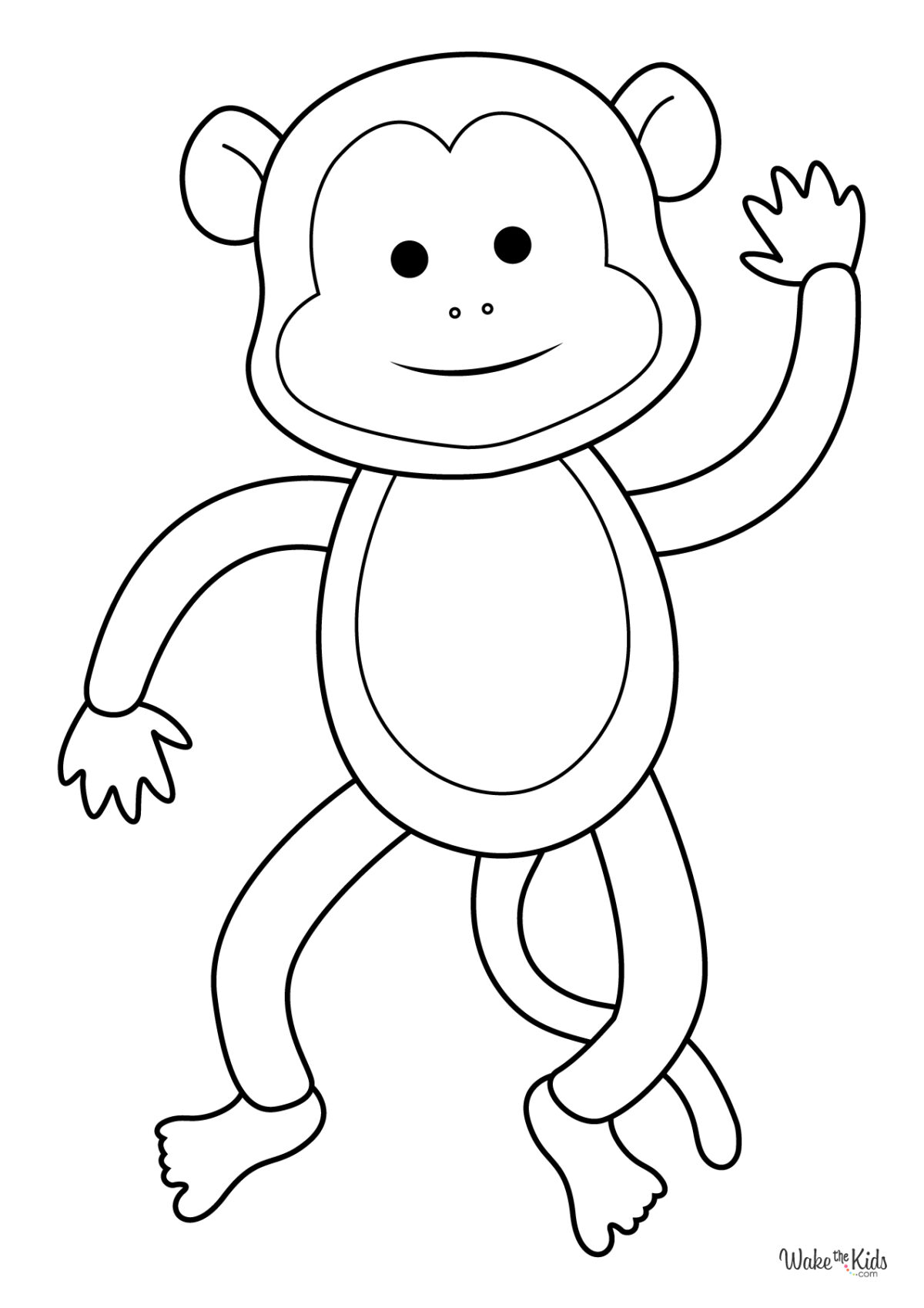 Monkey Coloring Pages (Free Printable PDFs) | WakeTheKids