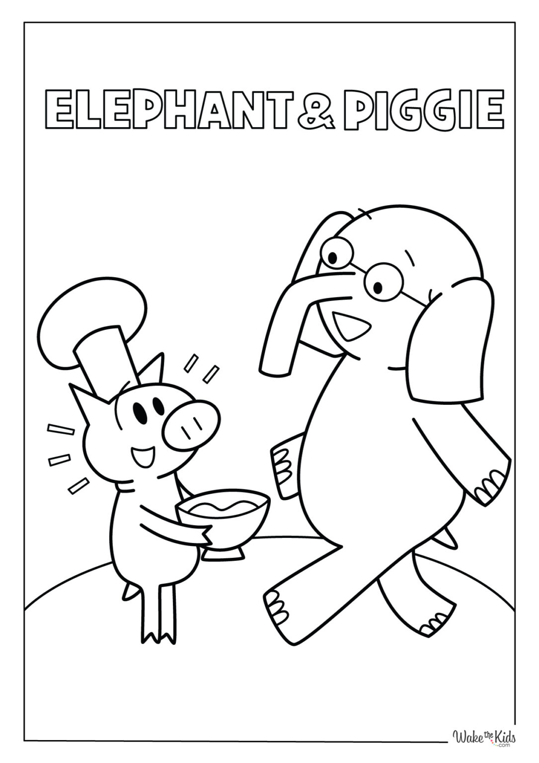 Elephant and Piggie Coloring Pages (Free Printable PDFs) | WakeTheKids