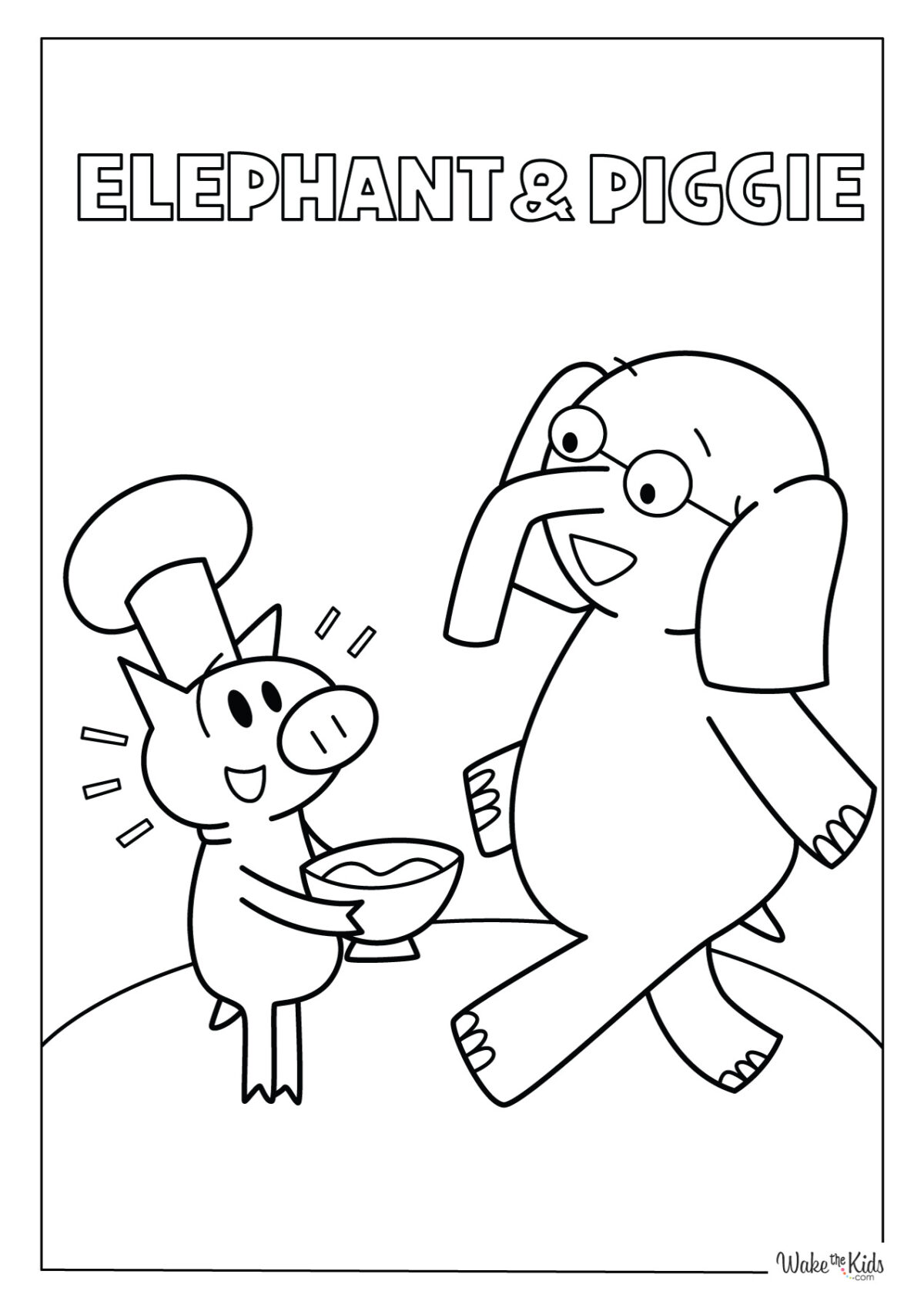 Elephant and Piggie Coloring Pages (Free Printable PDFs) | WakeTheKids