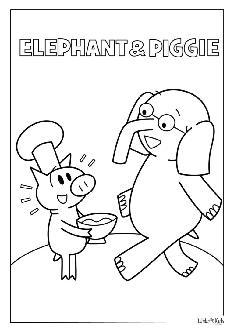 Elephant and Piggie Coloring Pages (Free Printable PDFs) | WakeTheKids