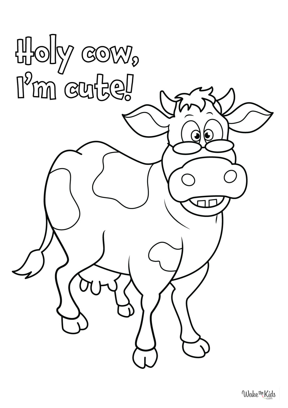 Cow Coloring Pages (Free Printable PDFs) | WakeTheKids