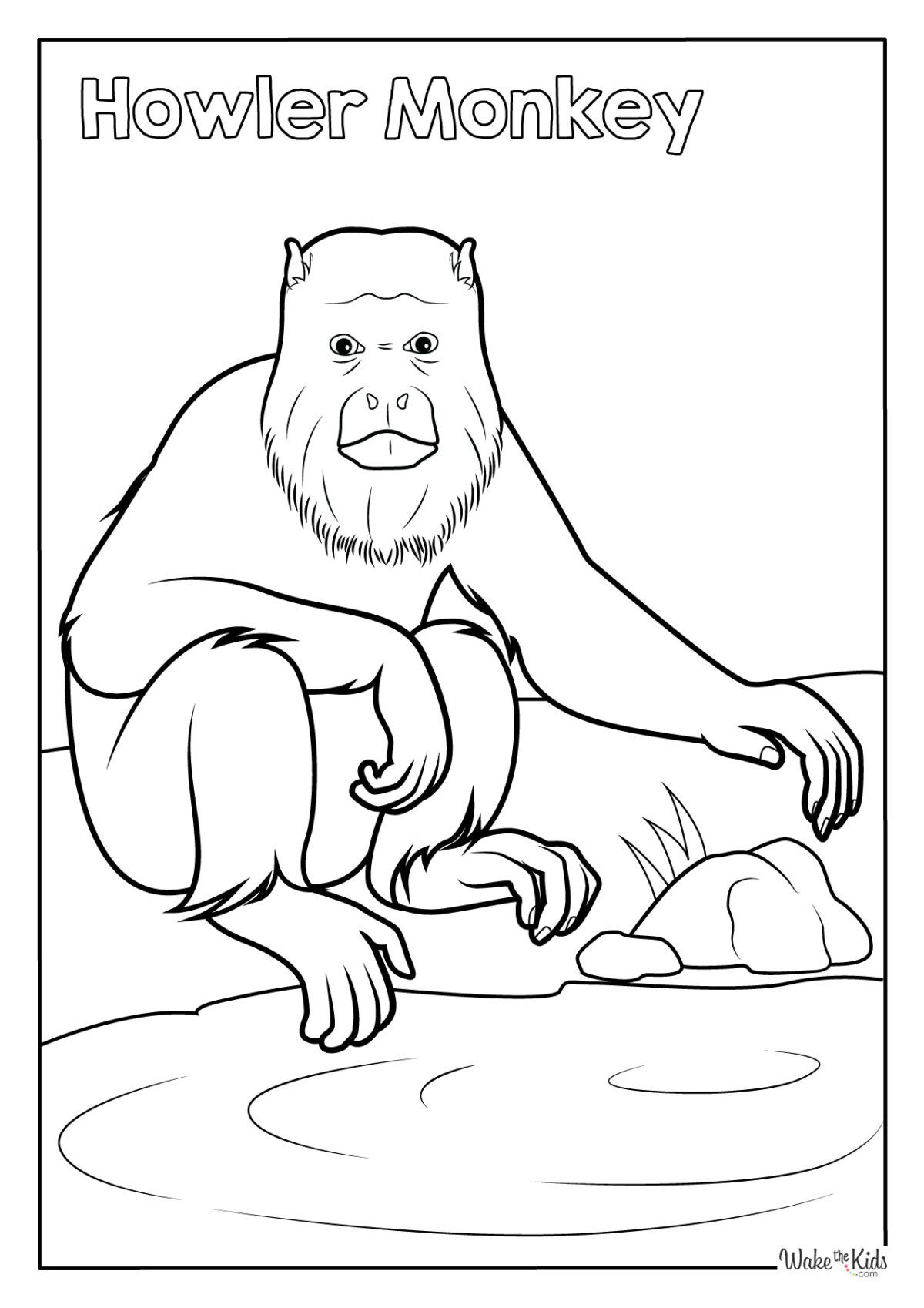 Monkey Coloring Pages (Free Printable PDFs) | WakeTheKids