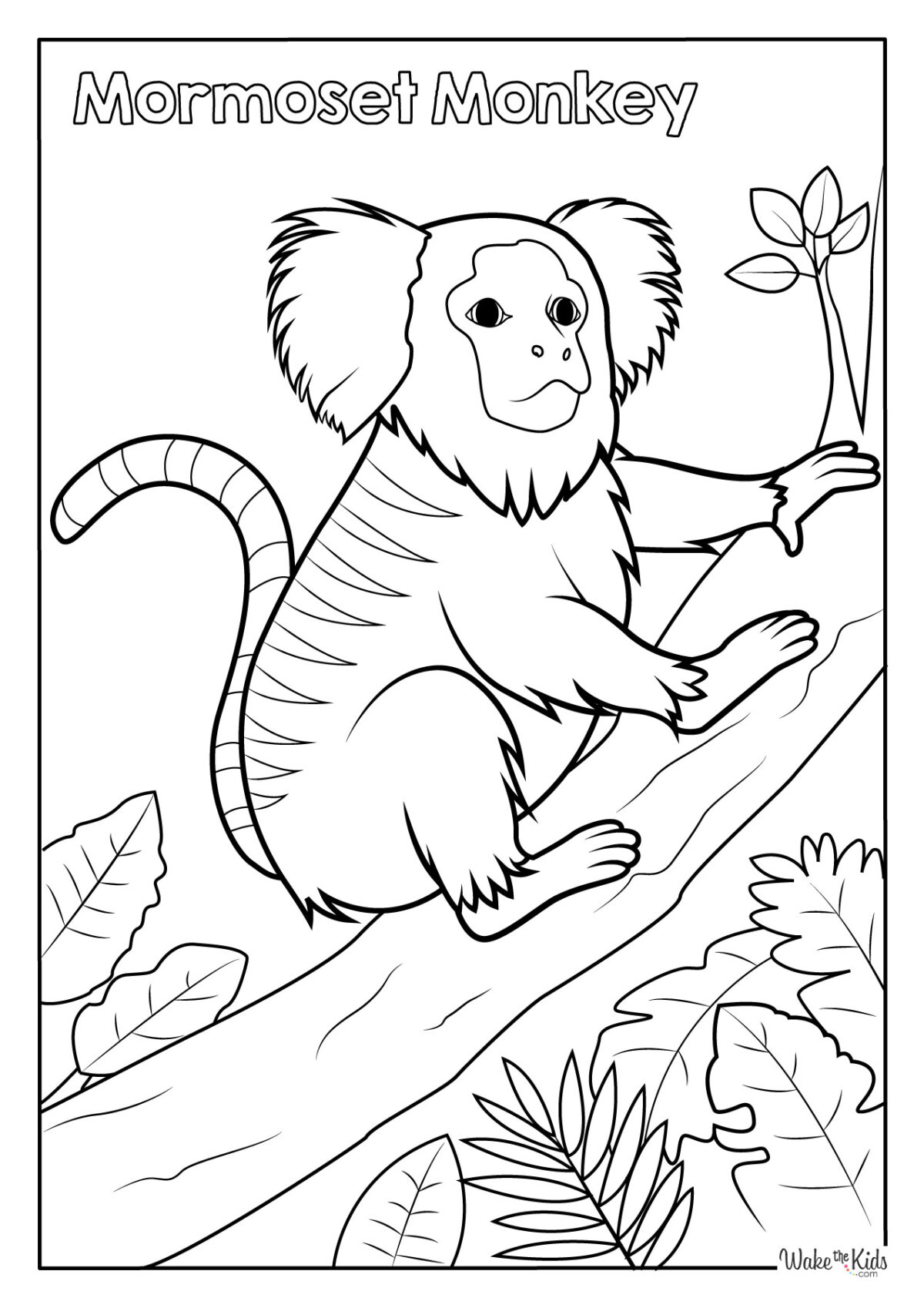 Monkey Coloring Pages (Free Printable PDFs) | WakeTheKids