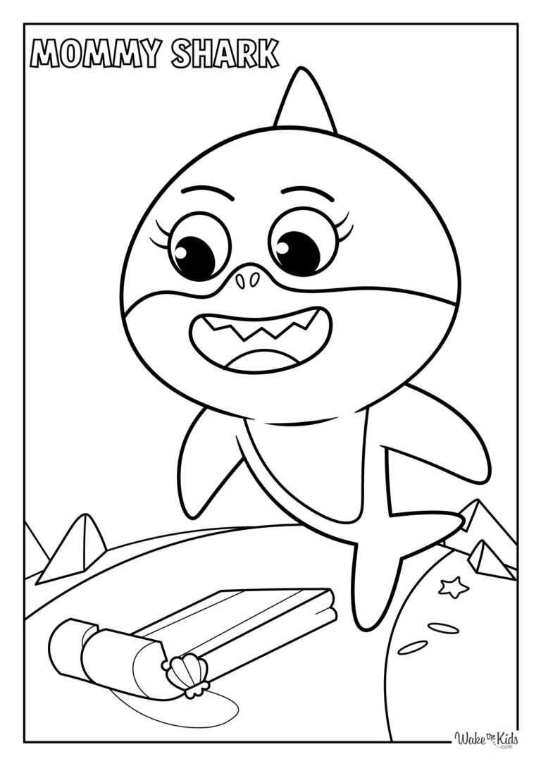 Baby Shark Coloring Pages (Free Printable PDFs) | WakeTheKids
