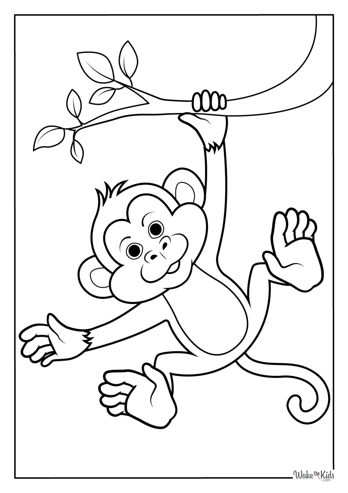 Monkey Coloring Pages (Free Printable PDFs) | WakeTheKids