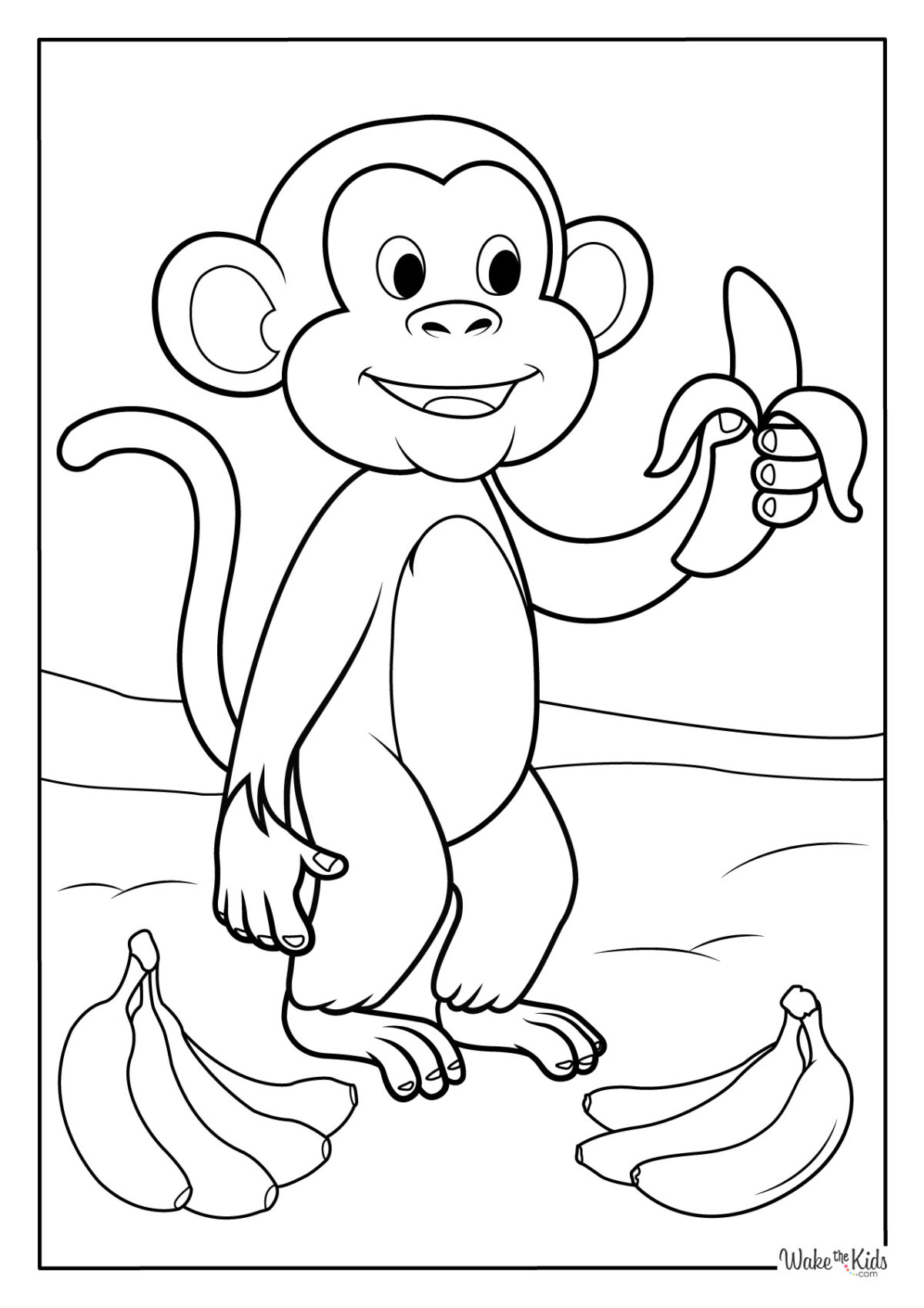 Monkey Coloring Pages (Free Printable PDFs) | WakeTheKids