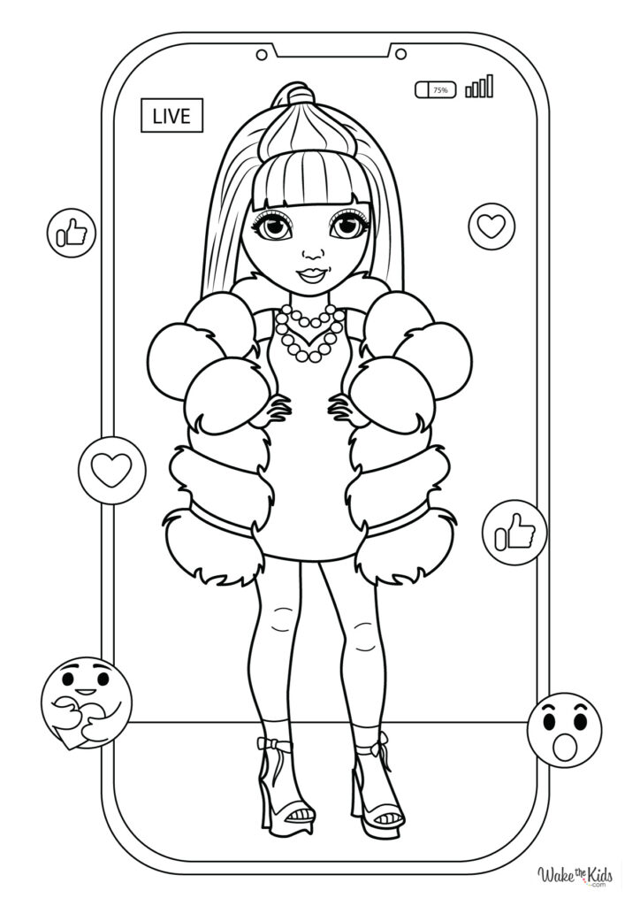 Rainbow High Coloring Pages (Free Printable PDFs) | WakeTheKids