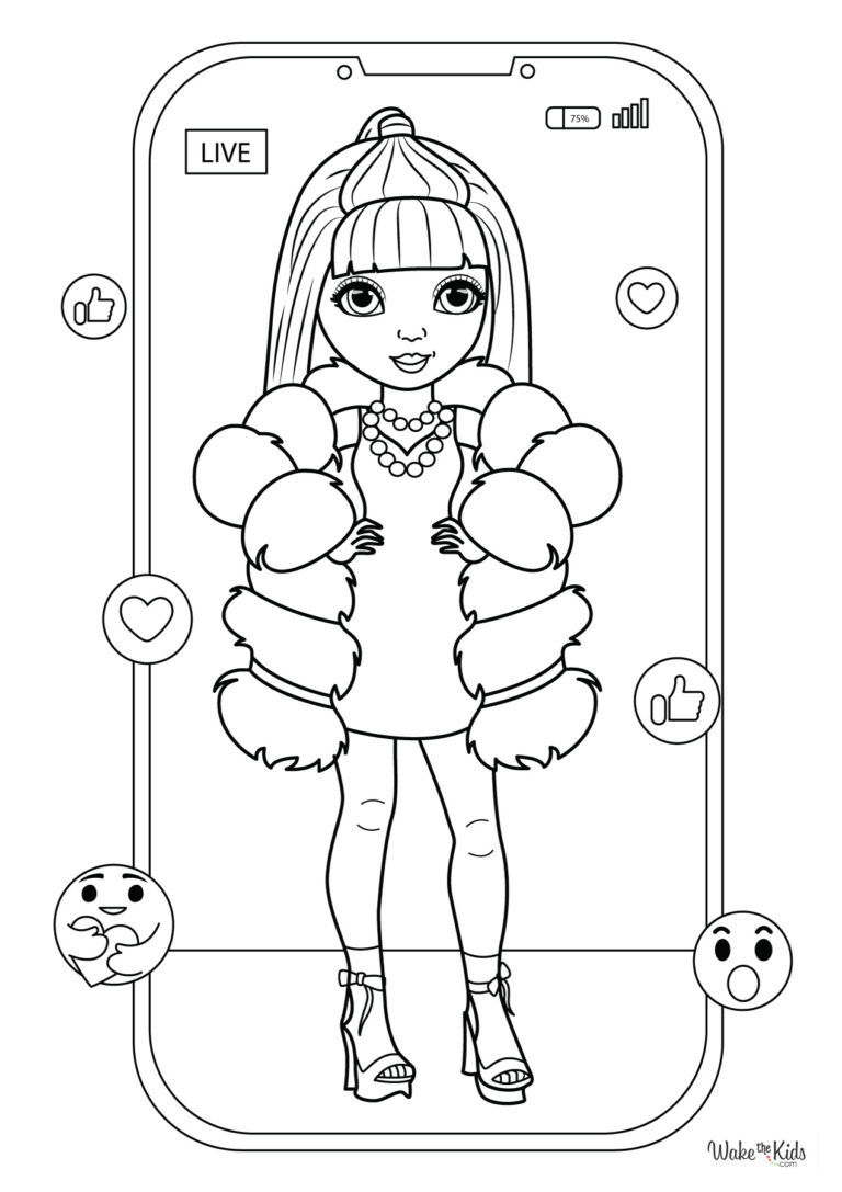 Rainbow High Coloring Pages (Free Printable PDFs) | WakeTheKids