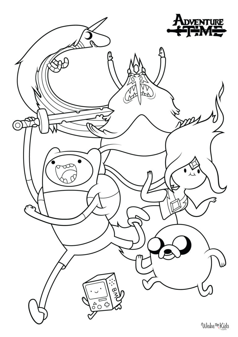 Adventure Time Coloring Pages (Free Printable PDFs) | WakeTheKids