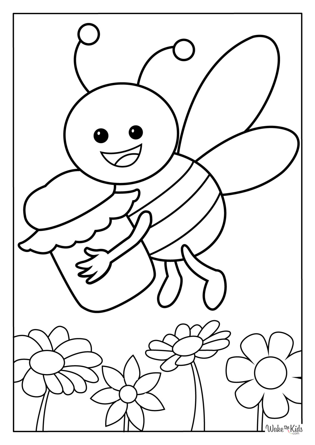 Bee Coloring Pages (Free Printable PDFs) | WakeTheKids