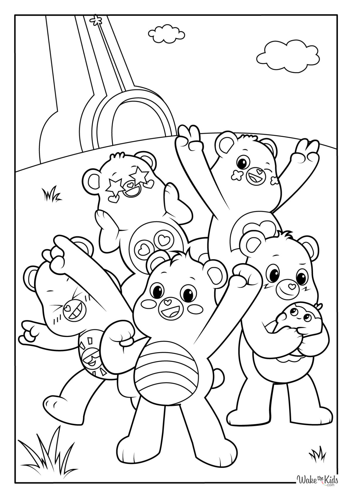 Care Bear Coloring Pages (Free Printable PDFs) | WakeTheKids