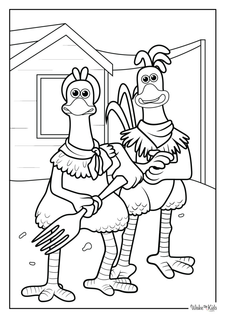Chicken Run Coloring Pages (Free Printable PDFs) | WakeTheKids