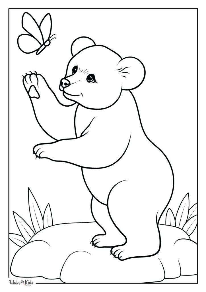 Bear Coloring Pages (Free Printable PDFs) | WakeTheKids