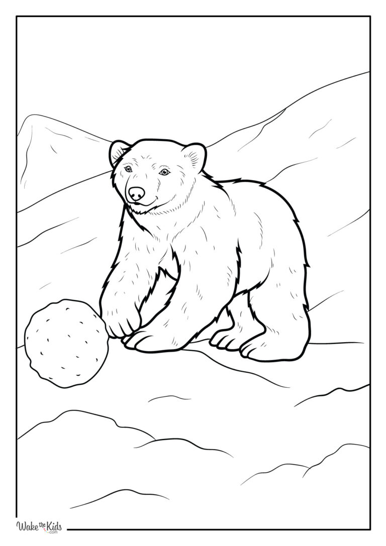 Polar Bear Coloring Pages (Free Printable PDFs) | WakeTheKids