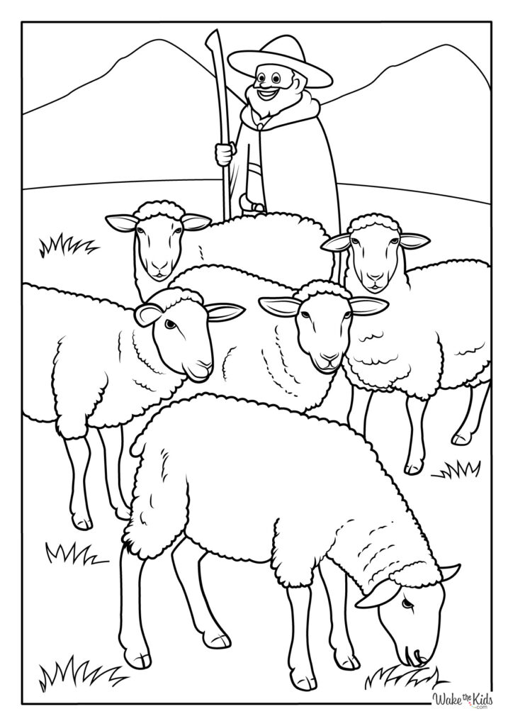 Sheep Coloring Pages (Free Printable PDFs) | WakeTheKids