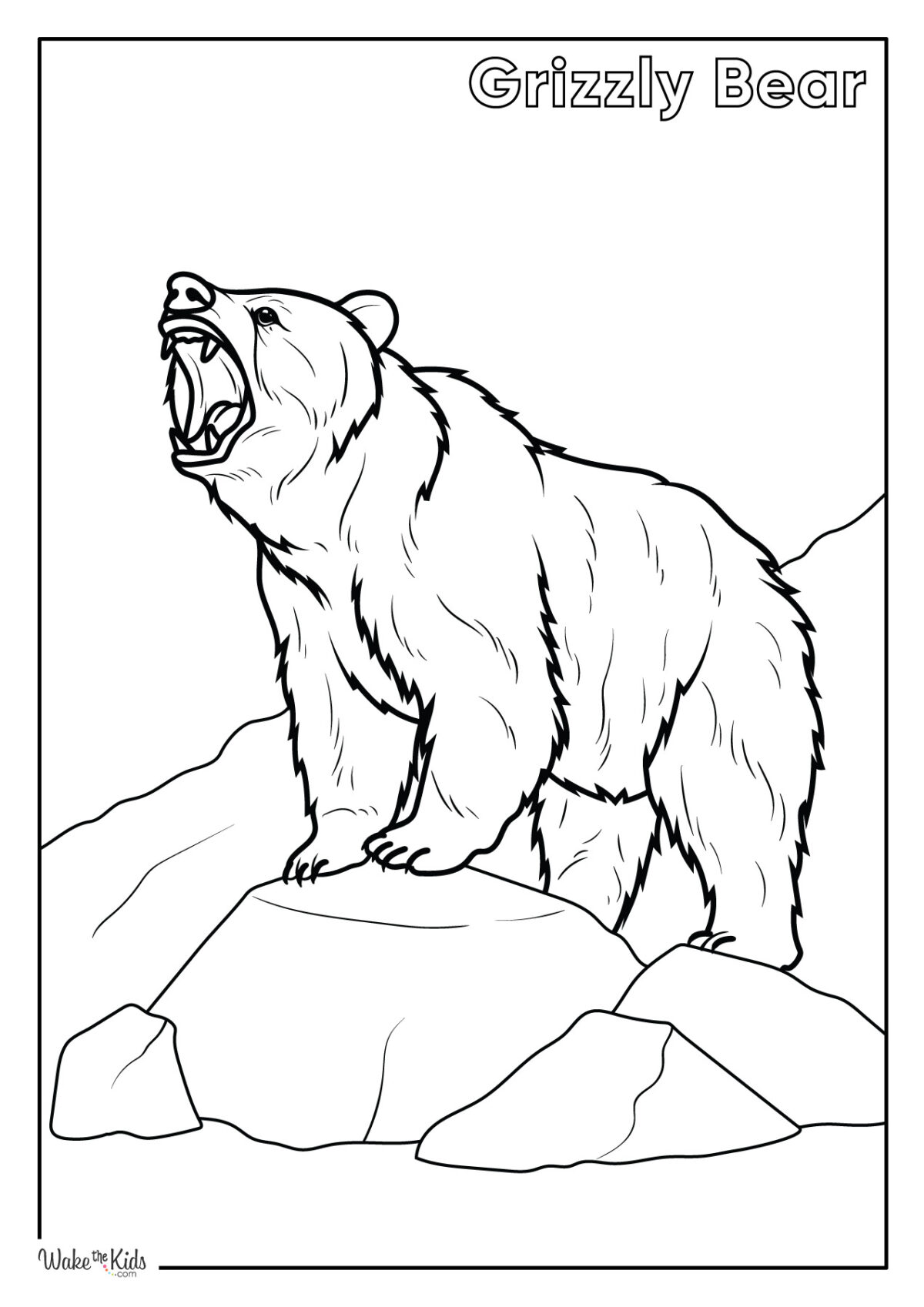 Grizzly Bear Coloring Pages (Free Printable PDFs) | WakeTheKids